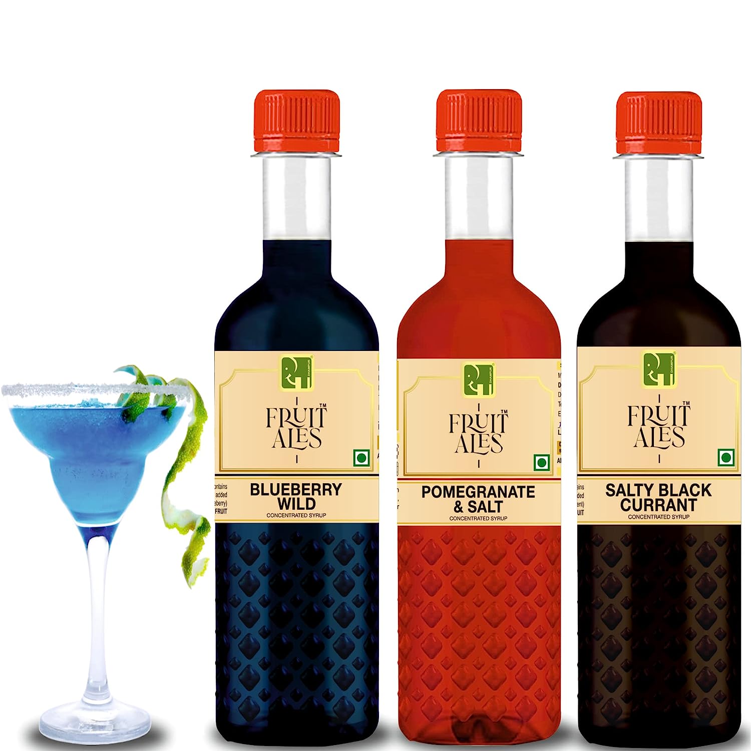 Kids Mocktail Syrup Combo - Black Currant, Blueberry & Pomegranate Sal ...