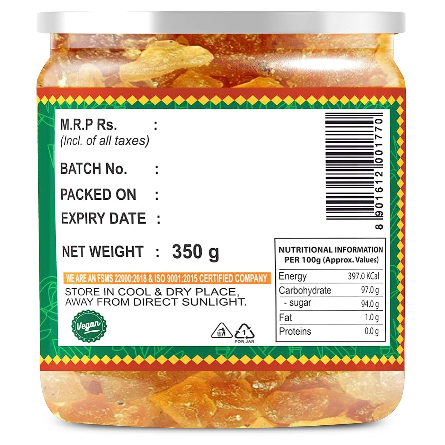 Palm Candy/Palm Mishri (Tal Mishri) 350gm – Dhampur Green