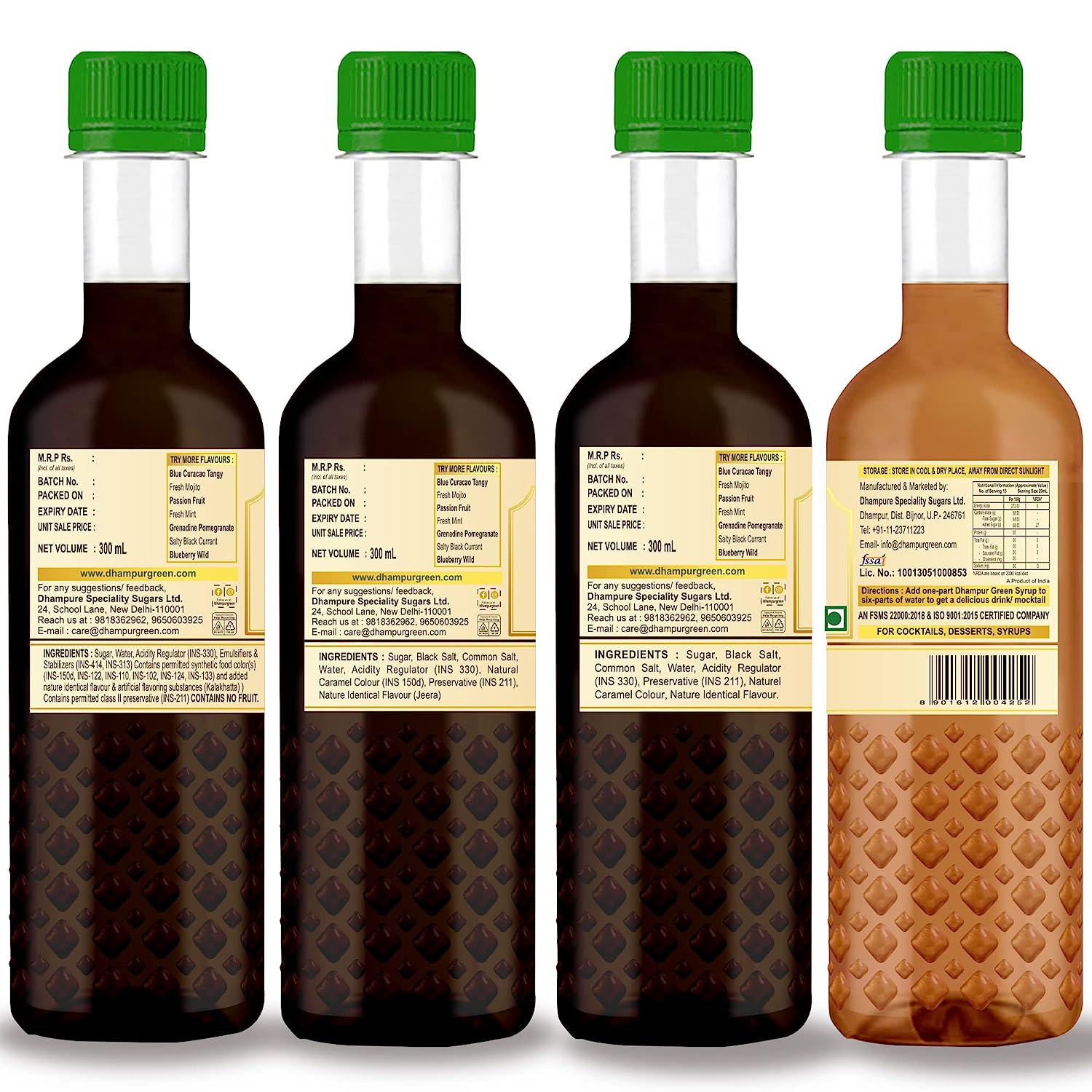 Mocktail Syrups Combo - Kala Khatta, Jeera Masala Shikanji, Masala Ban ...