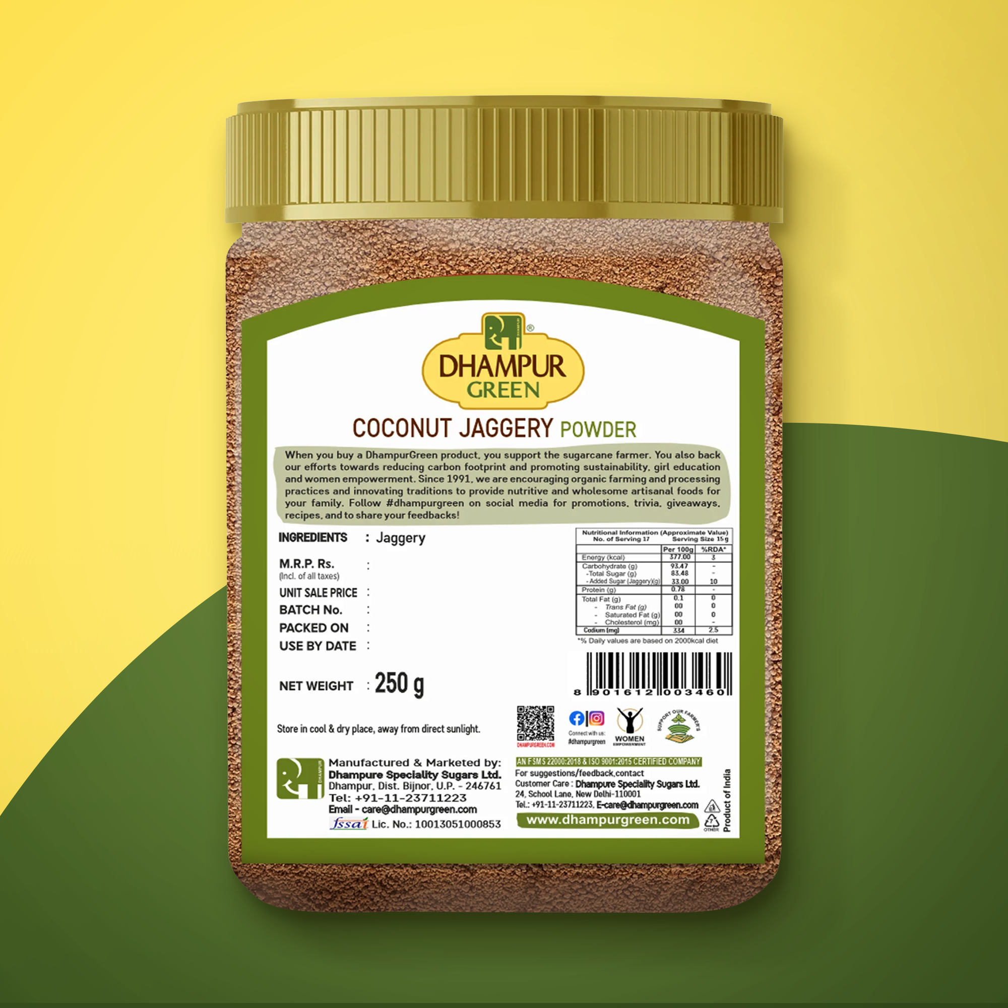 Buy Jaggery, Snacks Sweets Mocktails & Sugars Online | Dhampur Green