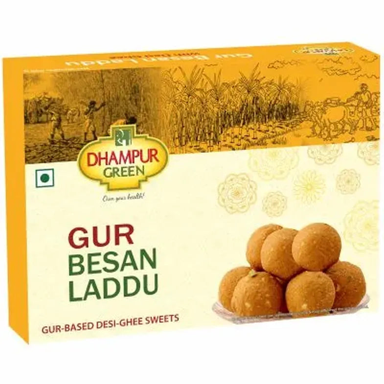 Gur Besan Laddu 500g | Made with Desi Ghee & Dry Fruits – Dhampur Green