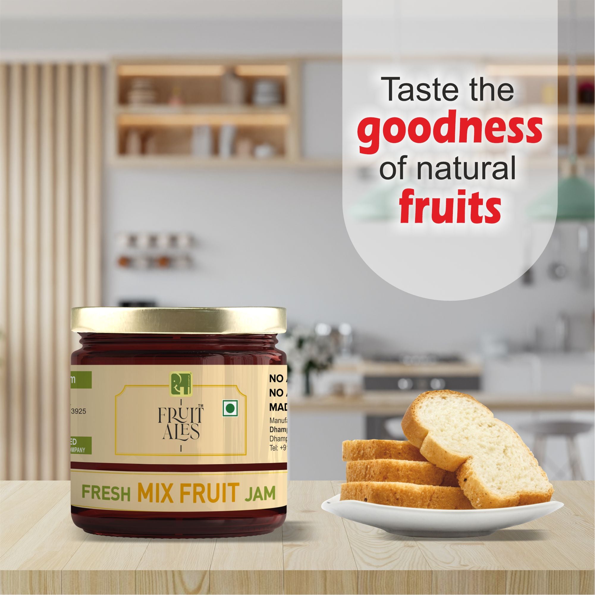 Fresh Mix Fruit Jam 400gm – Dhampur Green