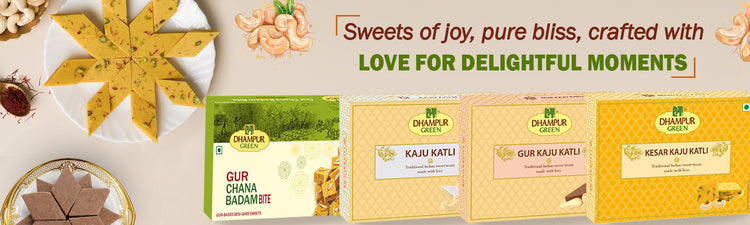 Buy Jaggery, Snacks Sweets Mocktails & Sugars Online- Dhampur Green