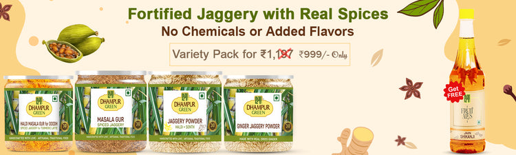 Buy Jaggery, Snacks Sweets Mocktails & Sugars Online | Dhampur Green