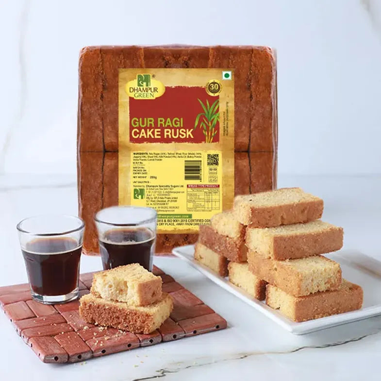 Rusk Combo of 3 Flavours – Gur Saunf Rusks for Chai Lovers – Dhampur Green