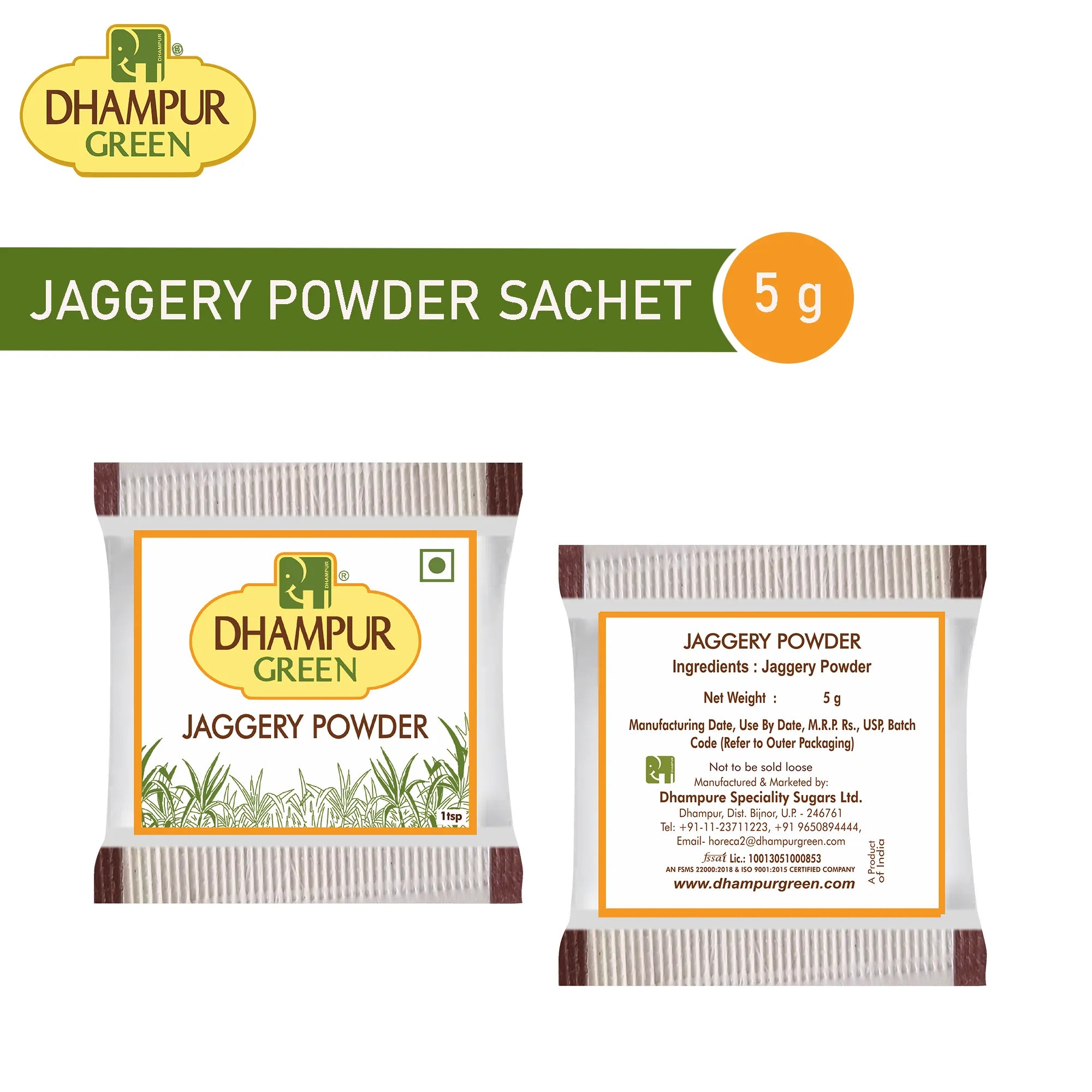 Buy Dhampur Green Jaggery Powder Sachet Online - Dhampur Green
