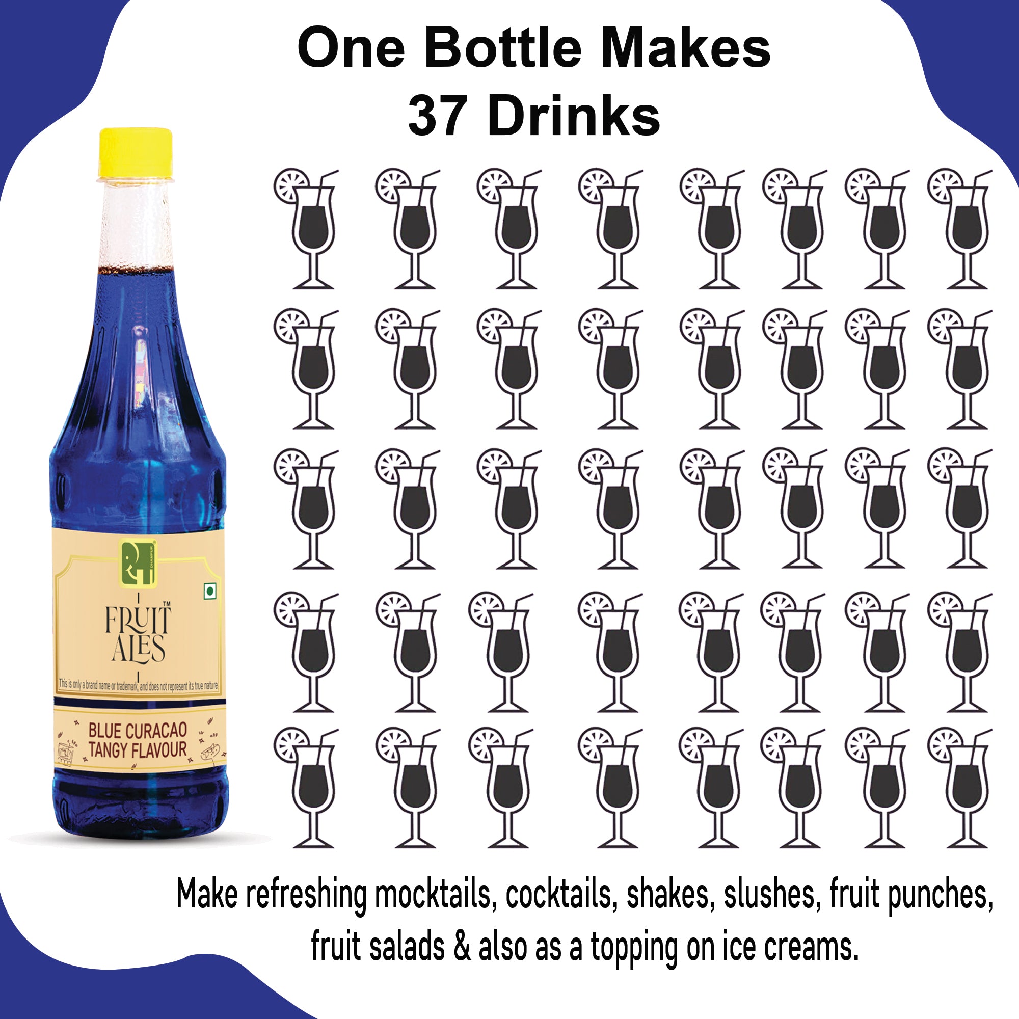 Blue Curacao Syrup 750ml – Dhampur Green