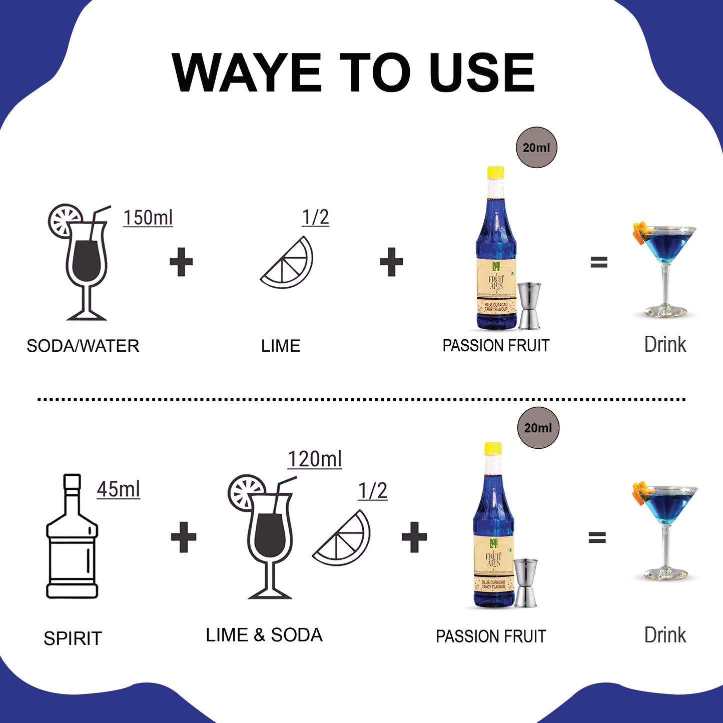 Blue Curacao Syrup 750ml – Dhampur Green